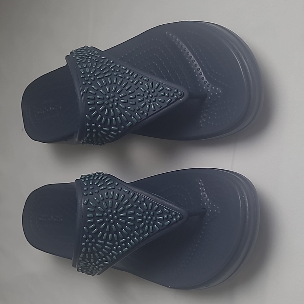 Crocs Monterrey Diamante Dual Comfort Slip On Wedge S… - Gem